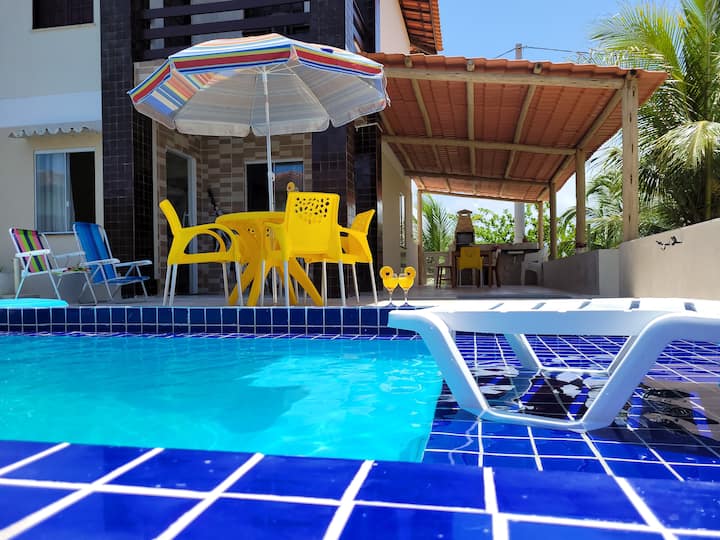 Chalé Com Piscina, Pé Na Areia Em Jacuípe - Bahia (estado)