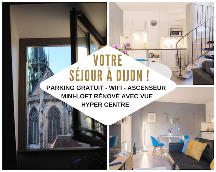 #5 Mini-loft Dijon: Vue, Parking, Charme & Confort - Dijon