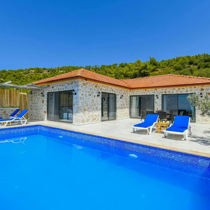 Deniz Manzaralı Dağ Evi - Villa Zeytin Dalı - Muğla Ili