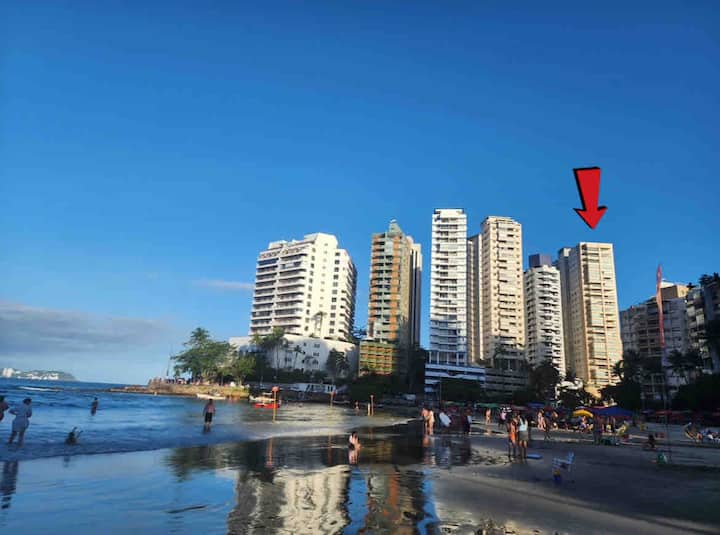 30m Da Praia Das Astúrias Guarujá Varanda Gourmet - Guarujá
