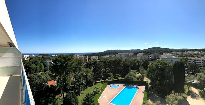 Antibes Riviera Park Dernier éTage Vue Mer Rénové - Antibes