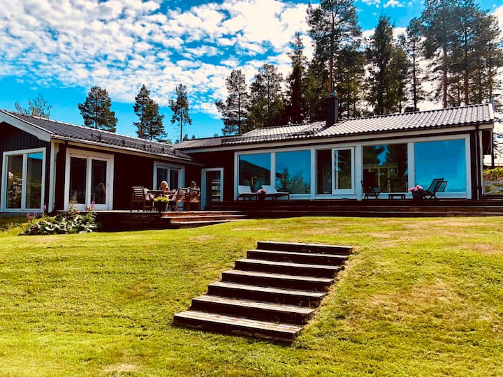 Stunning Lux Waterfront Villa Private Beach - Dock - Skellefteå