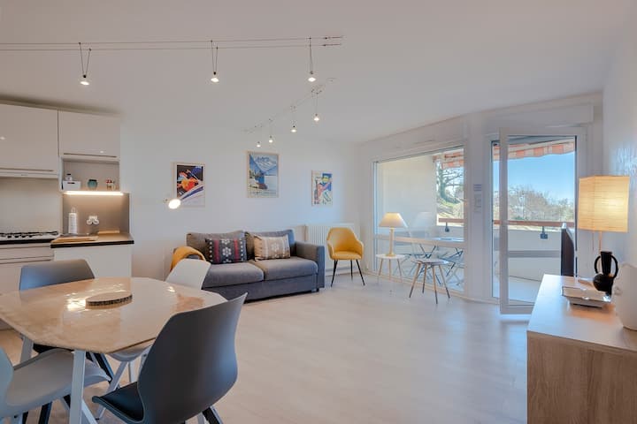 Très Beau F2 Balcon Vue Lac Classé 3* Parking - Évian-les-Bains