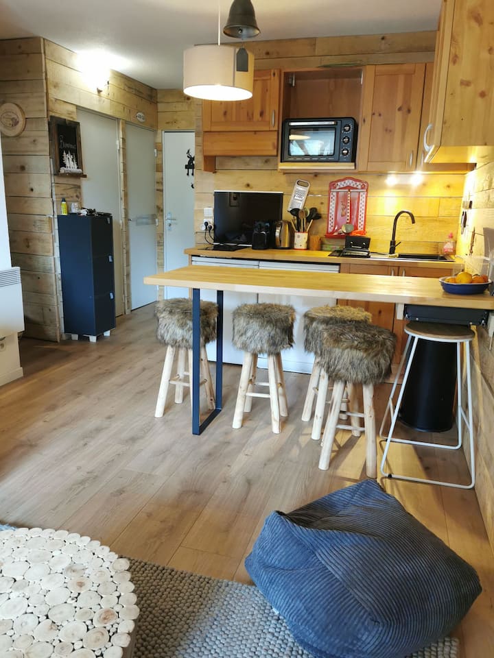 Auron,  Joli 2 Pièces Cabine Ds Résid Avec Piscine - Auron