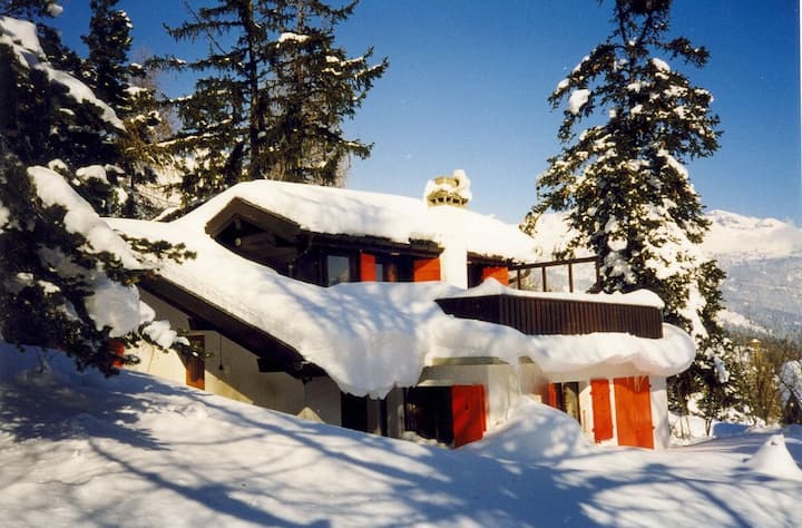 Knus, Zonnig Chalet, Terras, Grote Tuin, Uitzicht. - Kanton Wallis