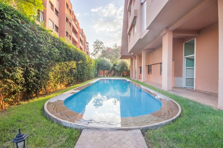 Superbe F3 à L'hivernage Avec Piscine Et Jardin - Marrakesh