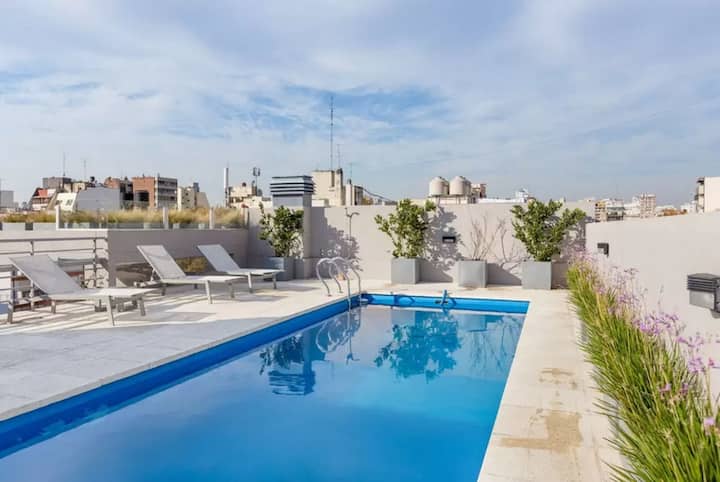New Studio Palermo W/private Patio -24hs Security- - Buenos Aires