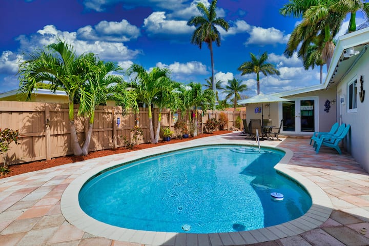 New! Private Pool Home-walking Distance To Beach!! - Pompano Beach
