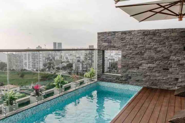 Keyless Ocean View Apt./balcony/ Pool / Gym - Lima