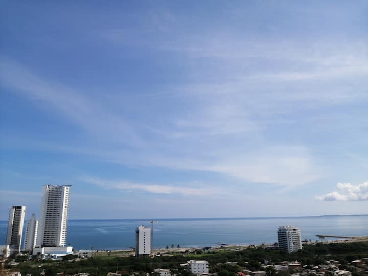 Apartamento Cómodo Con Vista Al Mar En Cartagena - Cartagena