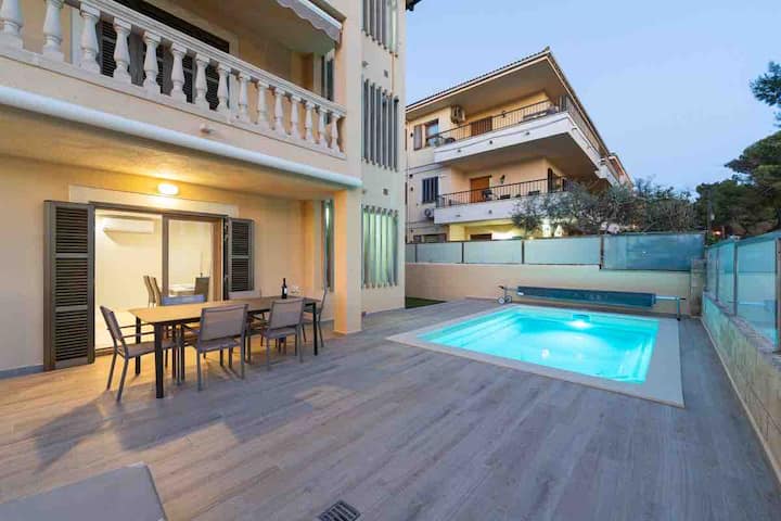 La Terracita: Patio Apartment & Private Heated Pool & Garden & Central Heating - Can Picafort