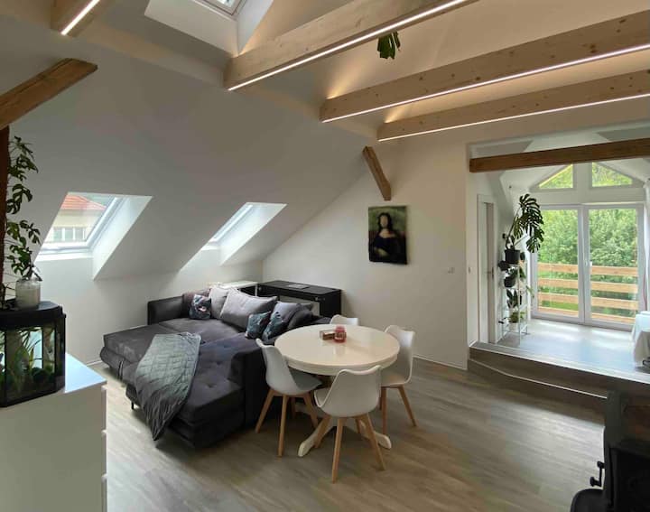 New Loft W Balcony 3bdr+2br Free Parking - Prague