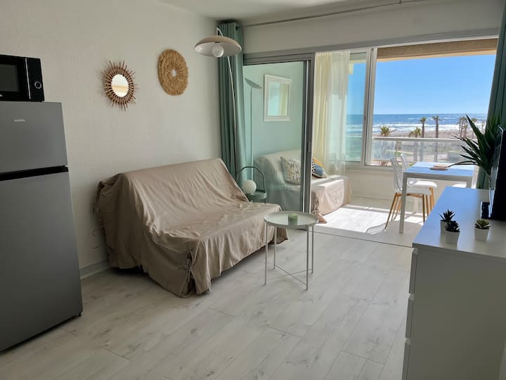 Magnifique Studio Cabine - Vue Mer - Parking Privé - Le Barcarès