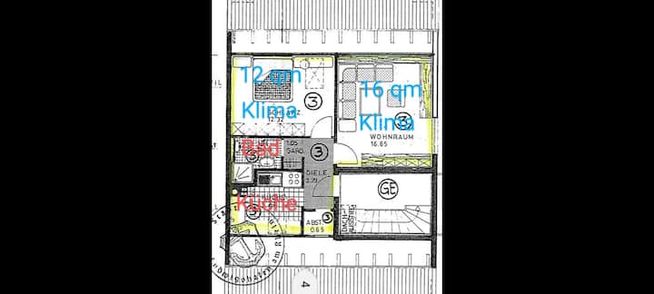 40 Qm A/c Klima 2 Zimmer Dachgeschoss Wohnung - Ludwigshafen