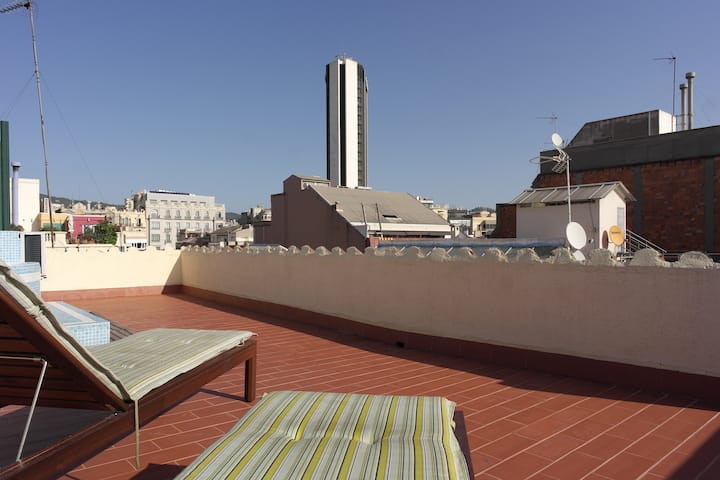 Beautiful Roof Top Apartment With 2 Terraces - Barcelone