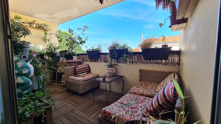 Cocon Vintage Climatisé Et Terrasse Centre Ville - Montpellier