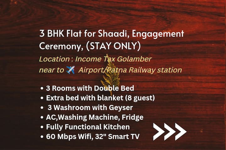 💍Marriage, Engagement = Stay Only Upto 8 Person - Patna