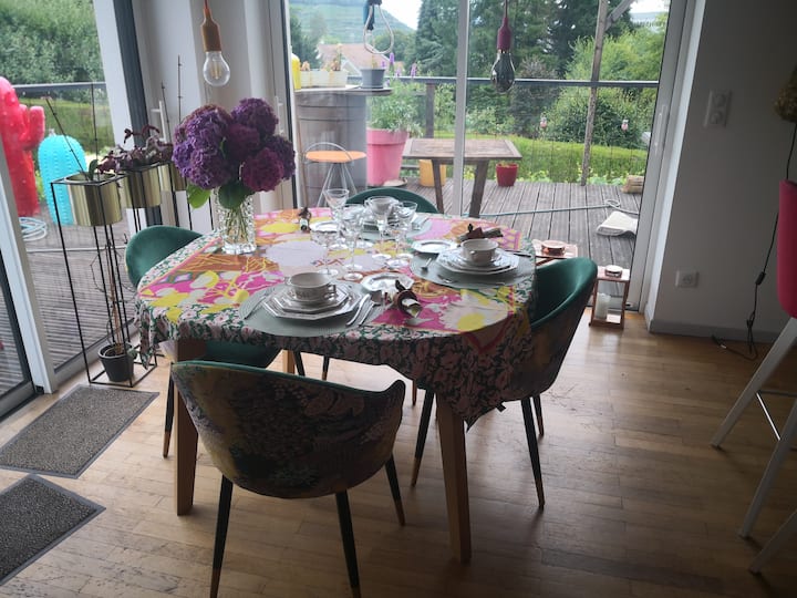 Chambre Dans Cottage Alsacien + Piscine Chauffée - Guebwiller