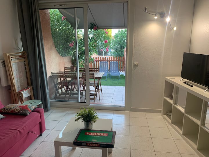 Bel Appartement Rez De Jardin à Barcares Village - Torreilles Plage