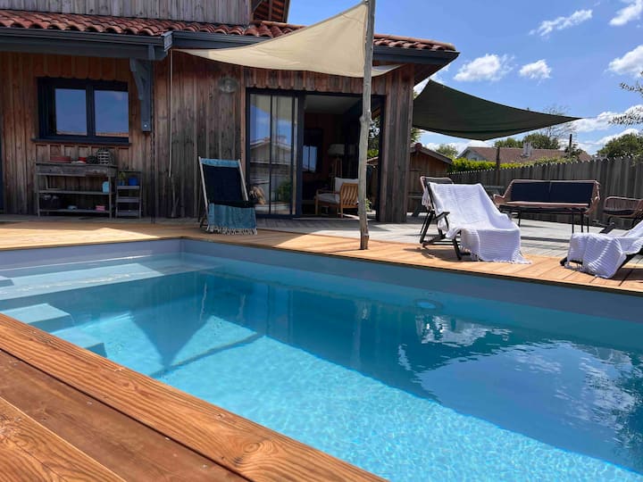 Maison 130m2 Bois, 4 Chambres 8 Pers. - Arcachon