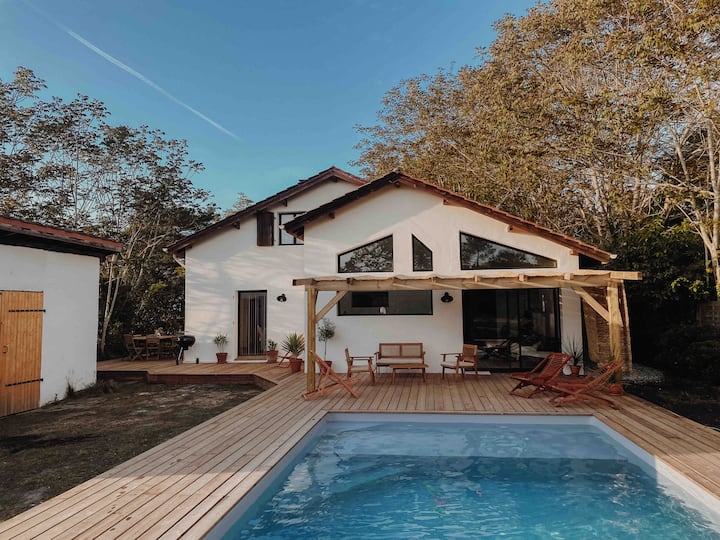 Maison Alba - Villa Familiale Piscine Proche Océan - Saint-Vincent-de-Tyrosse