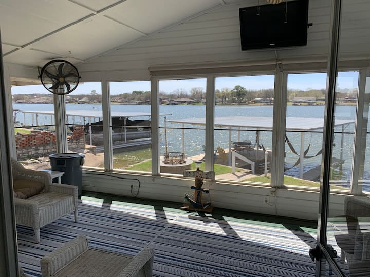 Waterfront Retreat: Private Dock, Launch & Sunroom - Granbury, TX
