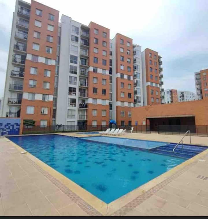 Acogedor Apartamento Con Piscina Y Balcón - 산티아고데칼리