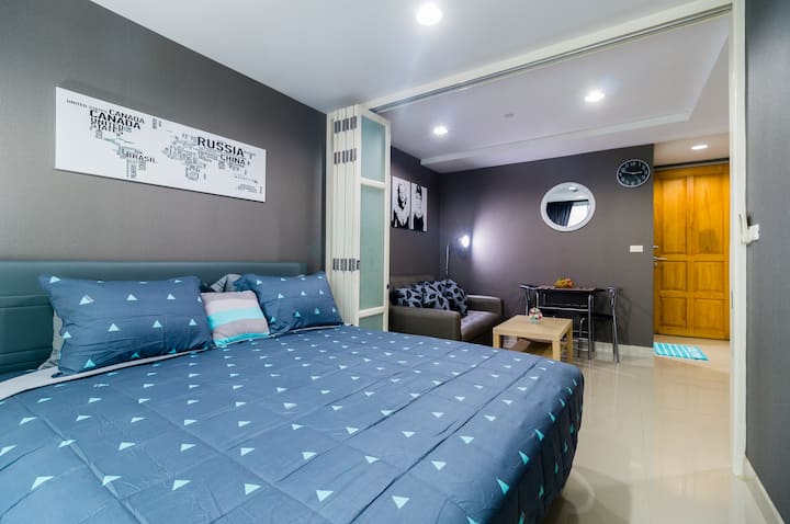 ★ Boutique Studio +Easy Walk To Pier & Bts Taksin★ - 방콕