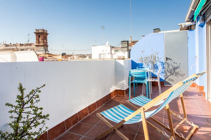 Central Flat With Sunny Terrace - Valencija