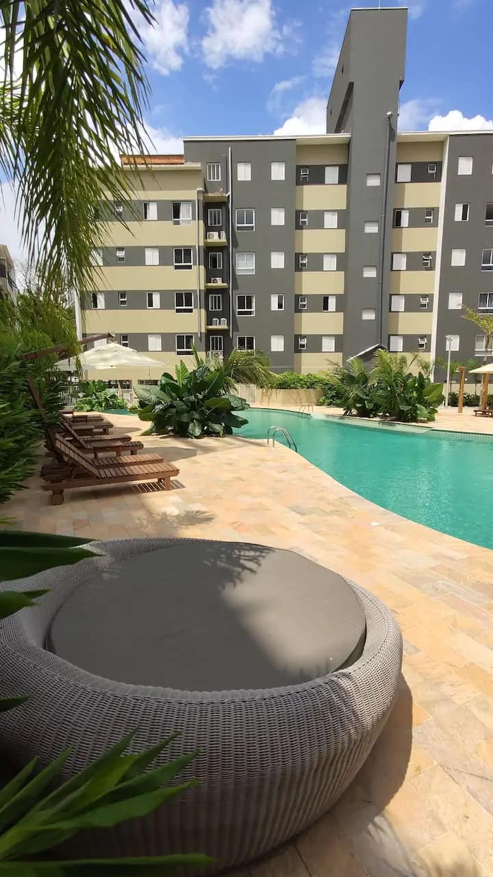 Lindo Apto,  Novo Em Resort C/ Piscina Magnífica. - Ubatuba