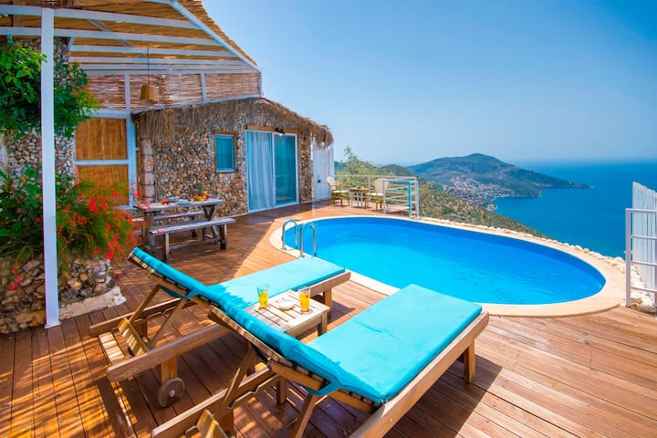 Secluded Honeymoon Villa With Spectacular Sea View - Kalkan