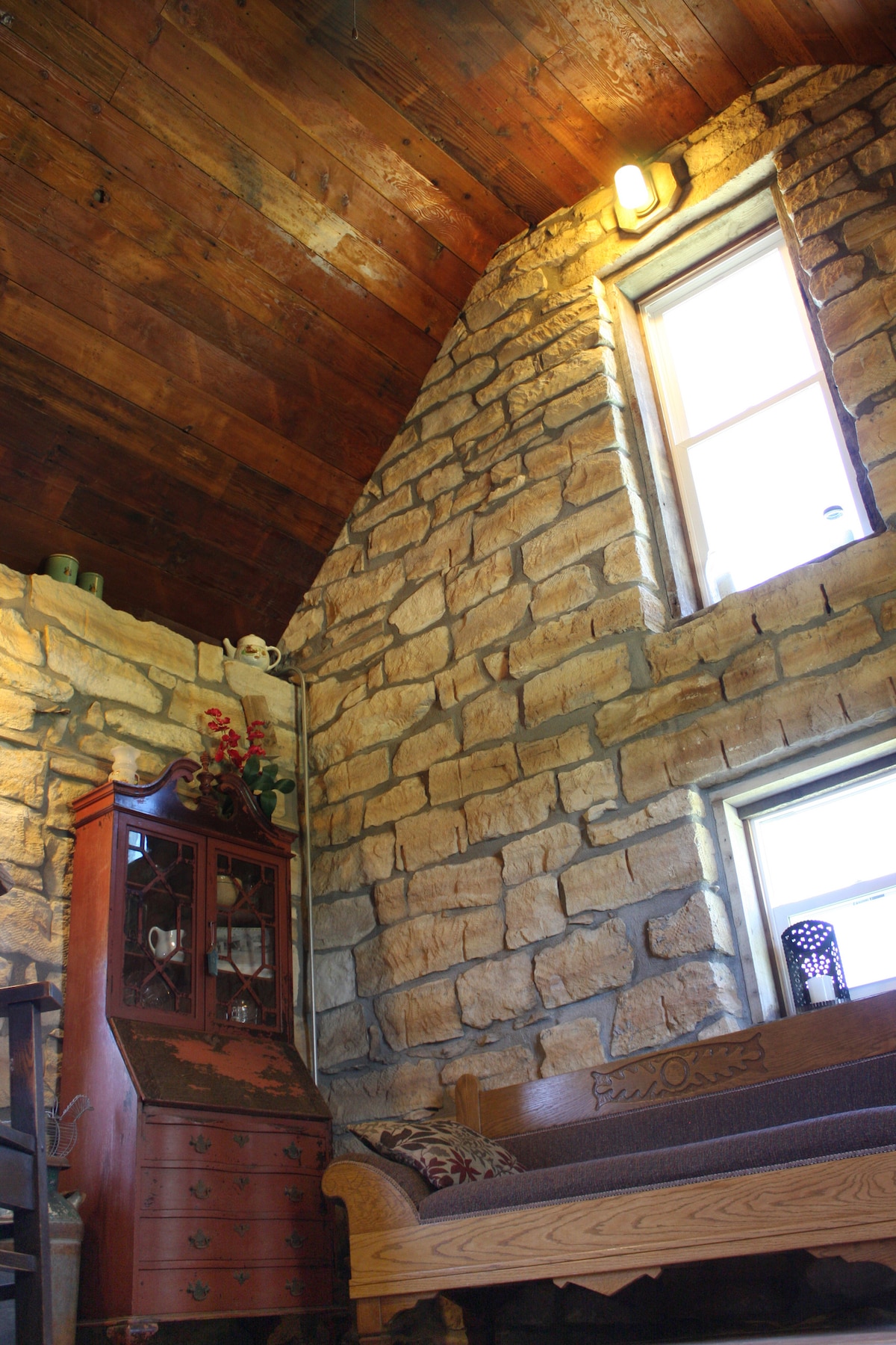 Historic Limestone Cabin with Loft in the Country - Houses for Rent in ...