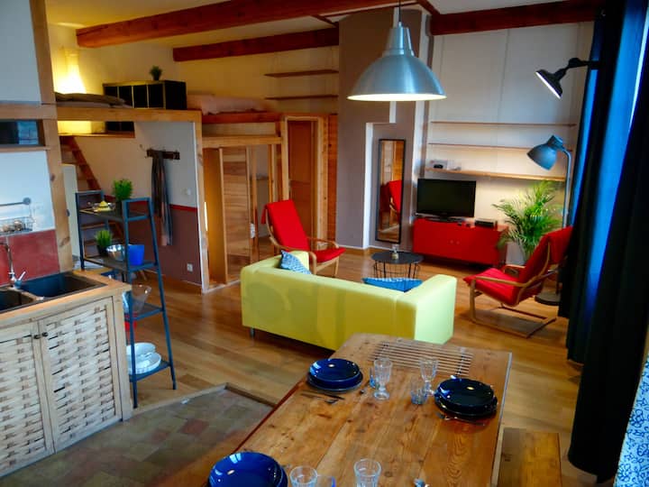 Appart. 55m2 Proche Centre-box Privé-vue Saone - Lione