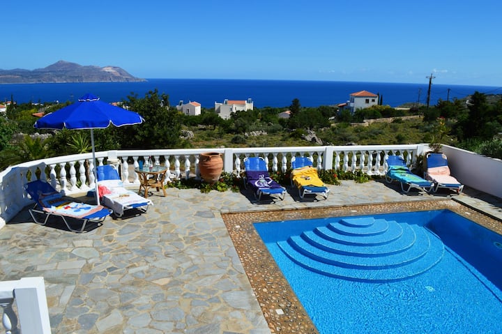 Big Pool★sea View★greek Blue & White Villa - Greece