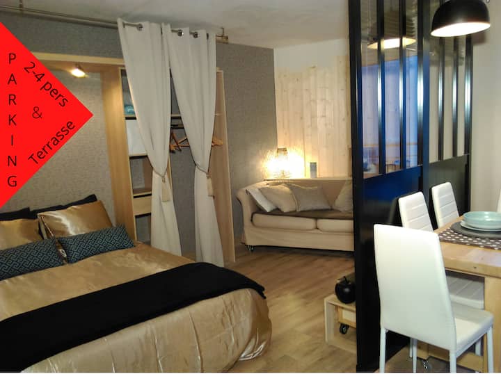 Studio Au Calme , Max 4 Pers Avec Terrasse - Menton
