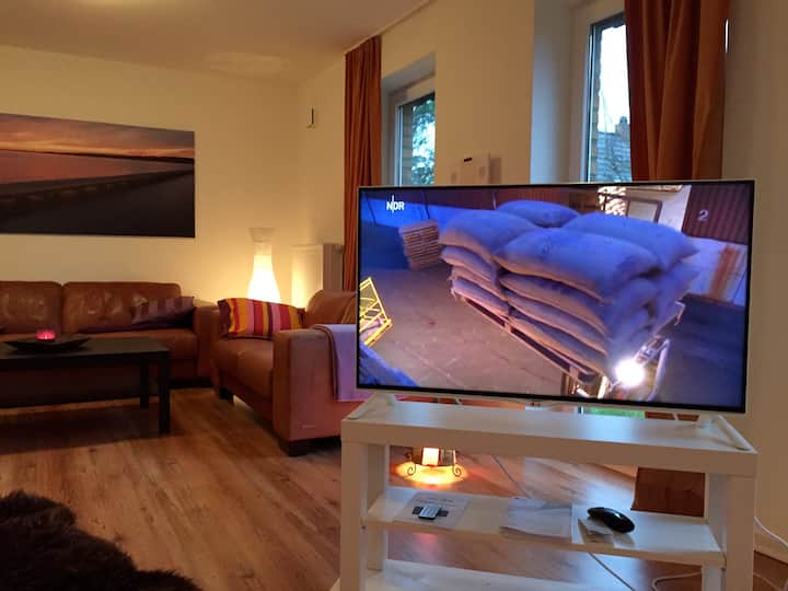 Helle, Moderne 4-sterne Erdgeschoss-wohnung Mit Kamin, Garten Und Sonnenterrasse - Sankt Peter-Ording