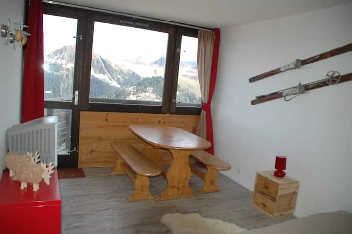 Studio Avec Vue Mont Blanc Et Ski Au Pied - Aime