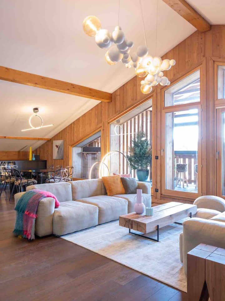 Skibou, Chalet Sur Le Toit. - Megève
