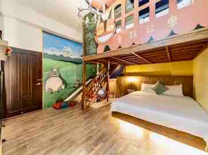 墾丁民宿-童話民宿（12人包棟）溫水戲水池、溜滑梯、交通便利、恆春市區、附ktv廚房、可烤肉 - 車城