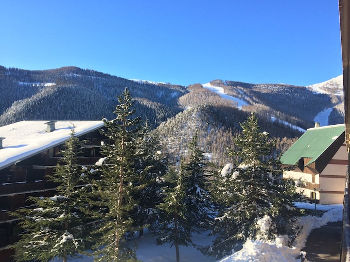 2 Pièces, Grande Terrasse Vue Pistes Proche Centre - Saint-Étienne-de-Tinée