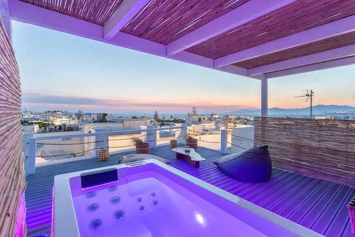 Cosmo Luxe - 8 personnes avec jacuzzi, centre Mykonos - Maisons à louer ...