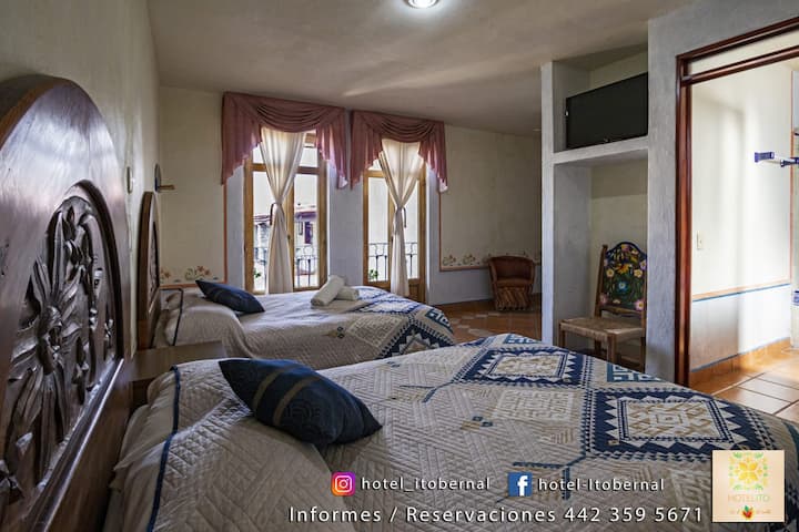 Habitación 10 En Bonito Hotel En Centro De Bernal - Bernal