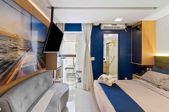 Studio 1107 - Tv 360°, Ar Cond. E Piscina Rooftop - São Paulo