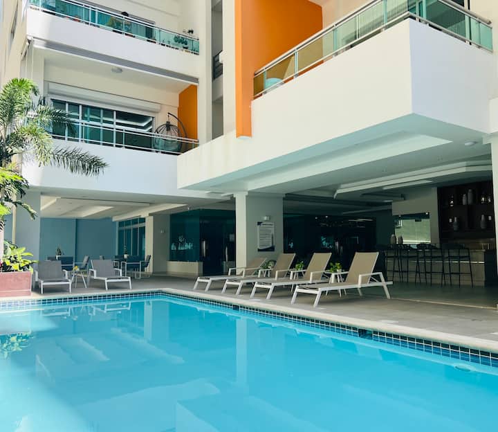 Luxurius 7th Floor Downtown Apartment Pool+bbq+gym - Santo Domingo