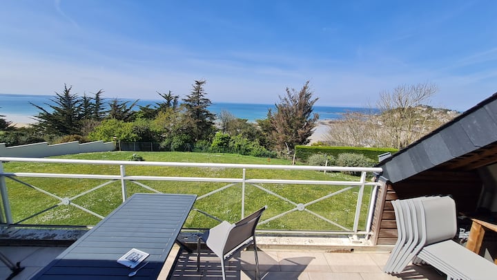 Appartement 89m2,terrasses,vue Mer 400m La Plage. - Pléneuf-Val-André