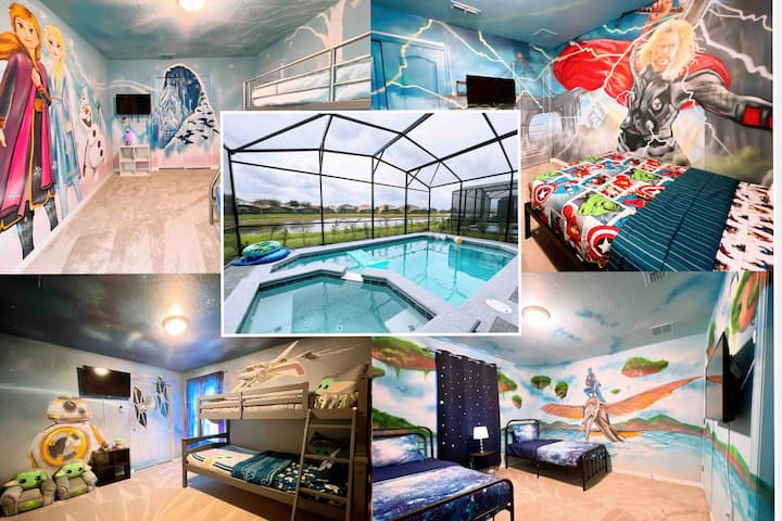 Kids Love@lakeview@themed 7 Bedroom Single House - Haines City, FL
