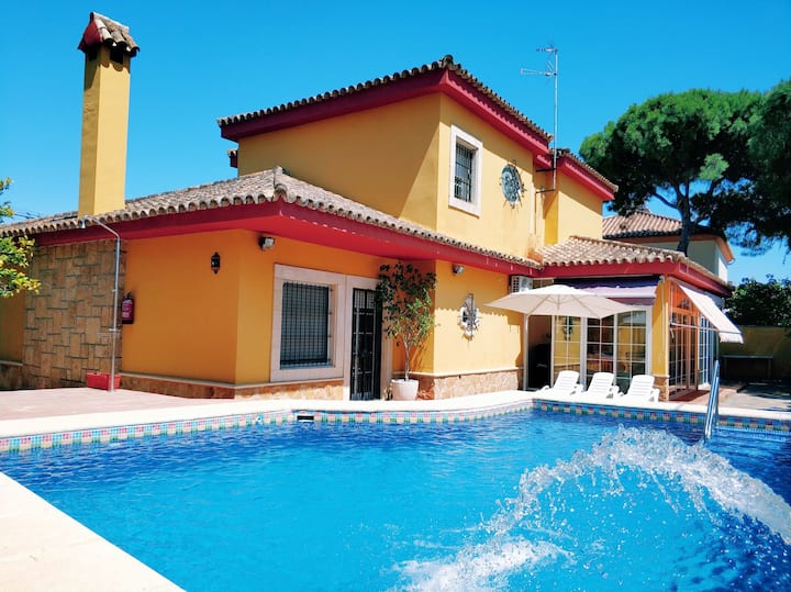 Villa La Jara Puerto Cerca De La Playa Con Piscina - Cádiz