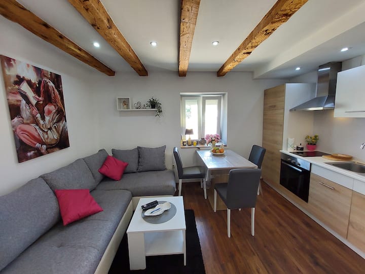 Rustic House With 3 Apartments / Apartment Pink - Sukošan