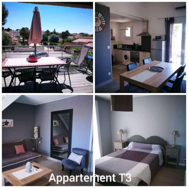 Appartement Type T3 Duplex Avec Terrasse - Balaruc-les-Bains