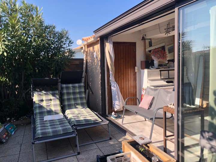 Pavillon Chaleureux Proche De La Plage + Piscine - Gruissan